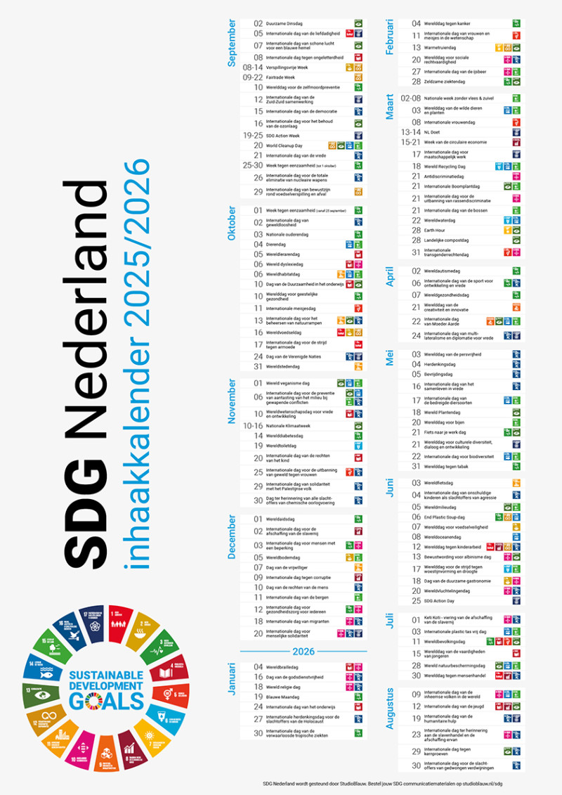 SDG inhaakkalender – StudioBlauw